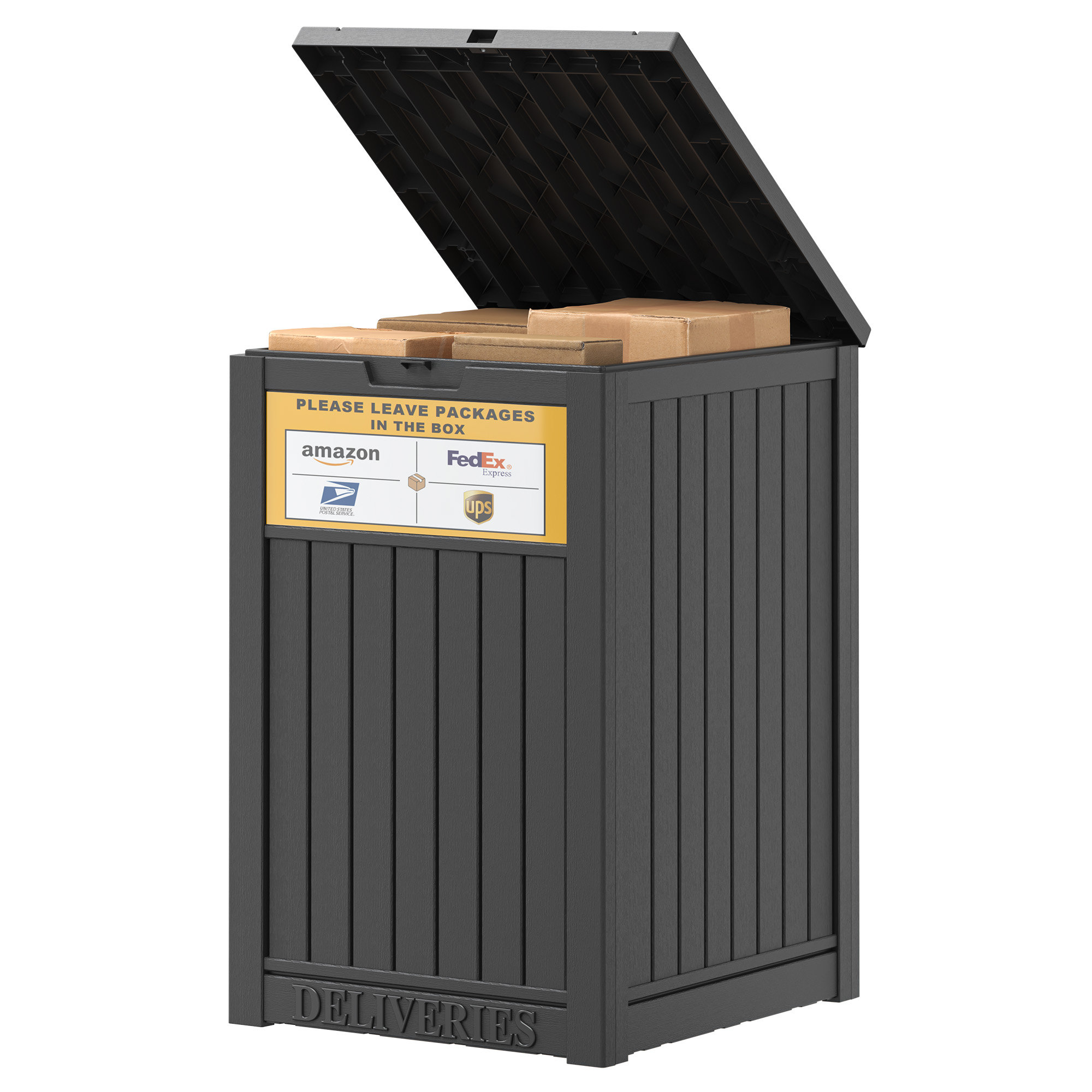 LHBcraft 48 Gallon Deck Box, Resin Package Drop Box, Lockable Package ...