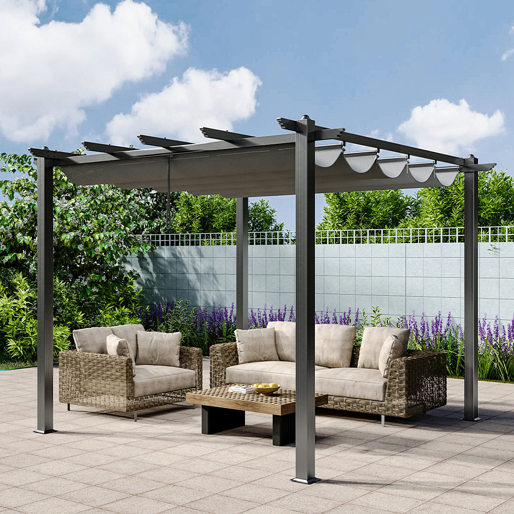 Ebern Designs Maysoon 3m x 3m Metal Pergola & Reviews | Wayfair.co.uk