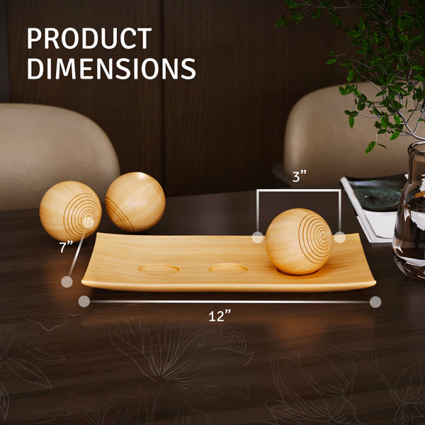 Creative Scents Harmony Tray Orb Set - Decorative Coffee Table Decor ...
