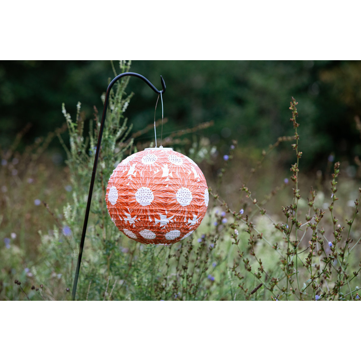 Allsop Home and Garden Stella Sunflower Print 12" Globe Solar Lantern ...