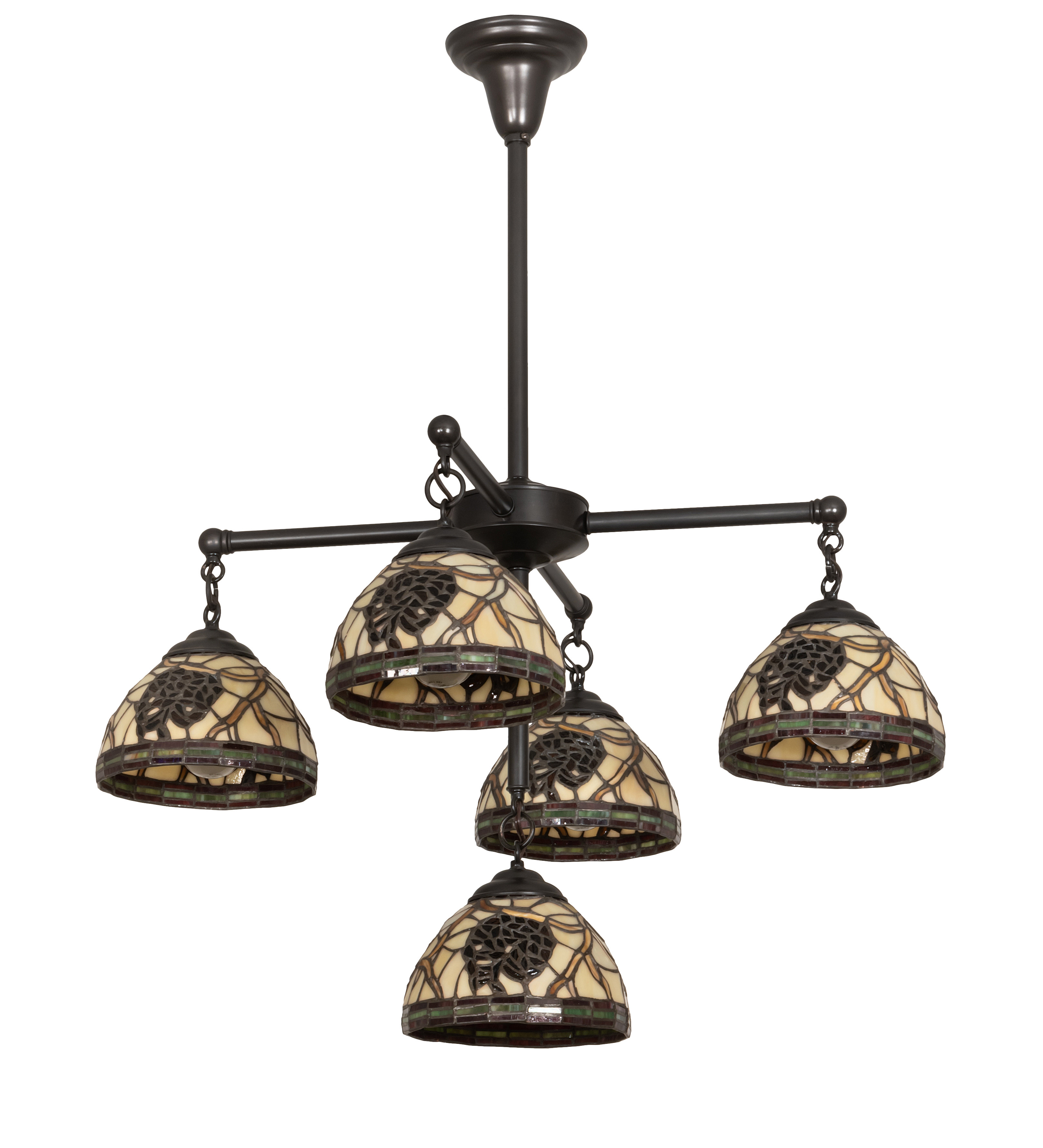 Bloomsbury Market Longinidis Pinecone Dome Five Light Chandelier | Wayfair