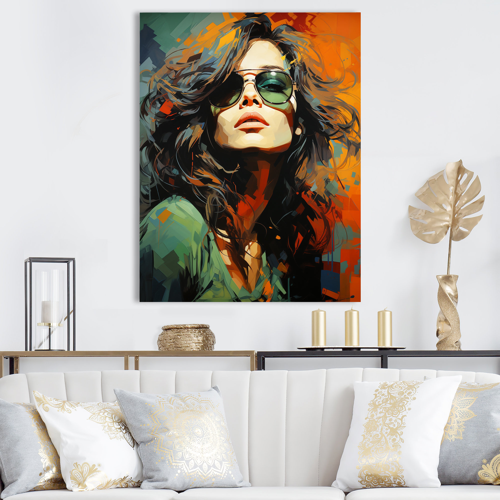 Design Art Joplin In Jade Portrait - Woman Canvas Prints_105789 ...