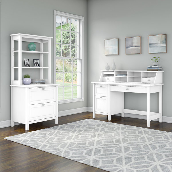 Lark Manor Aliyat 4 Piece Rectangular Computer Desk Office Set with ...