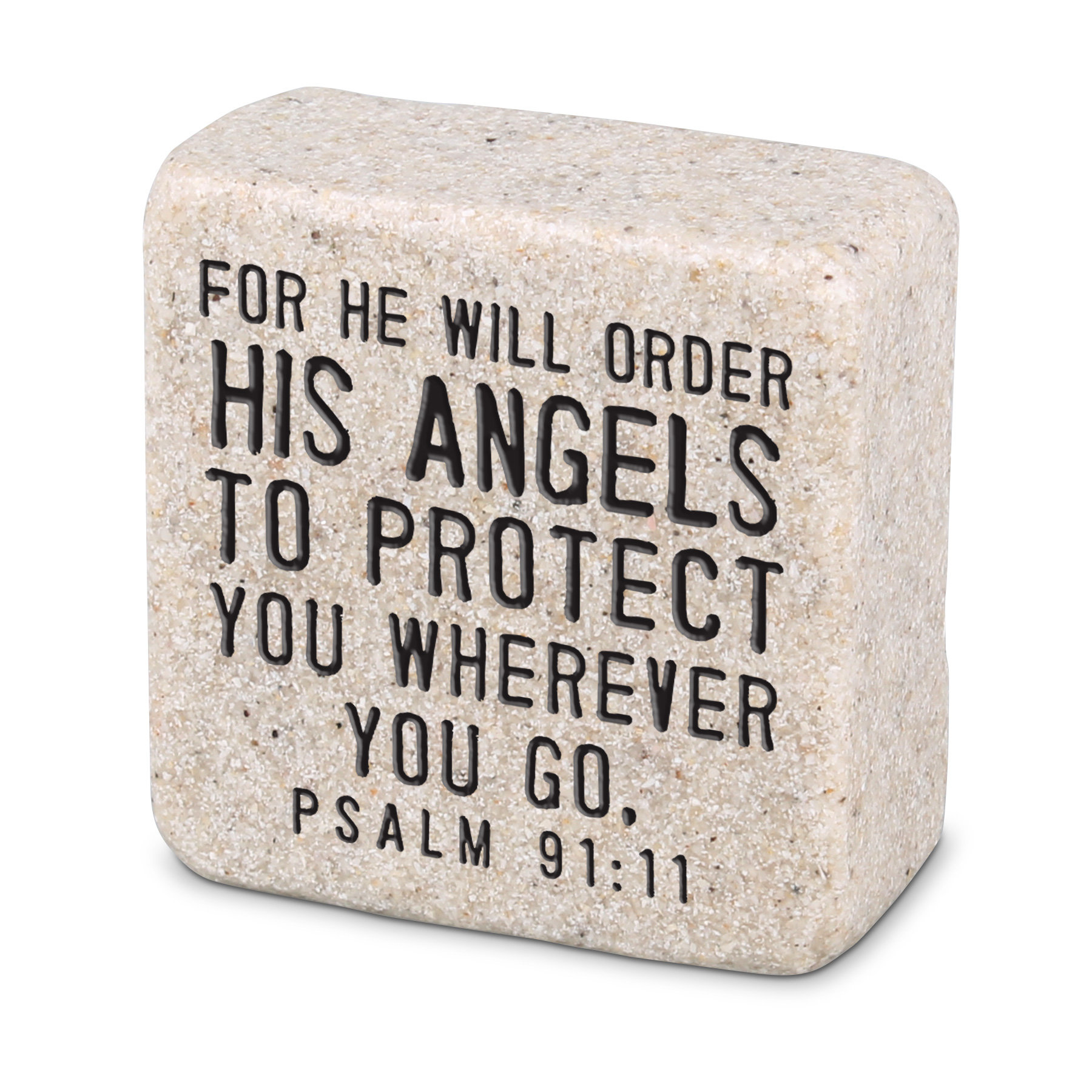 Trinx Shepton Tabletop Scripture Stone His Angel 2.25"H & Reviews | Wayfair
