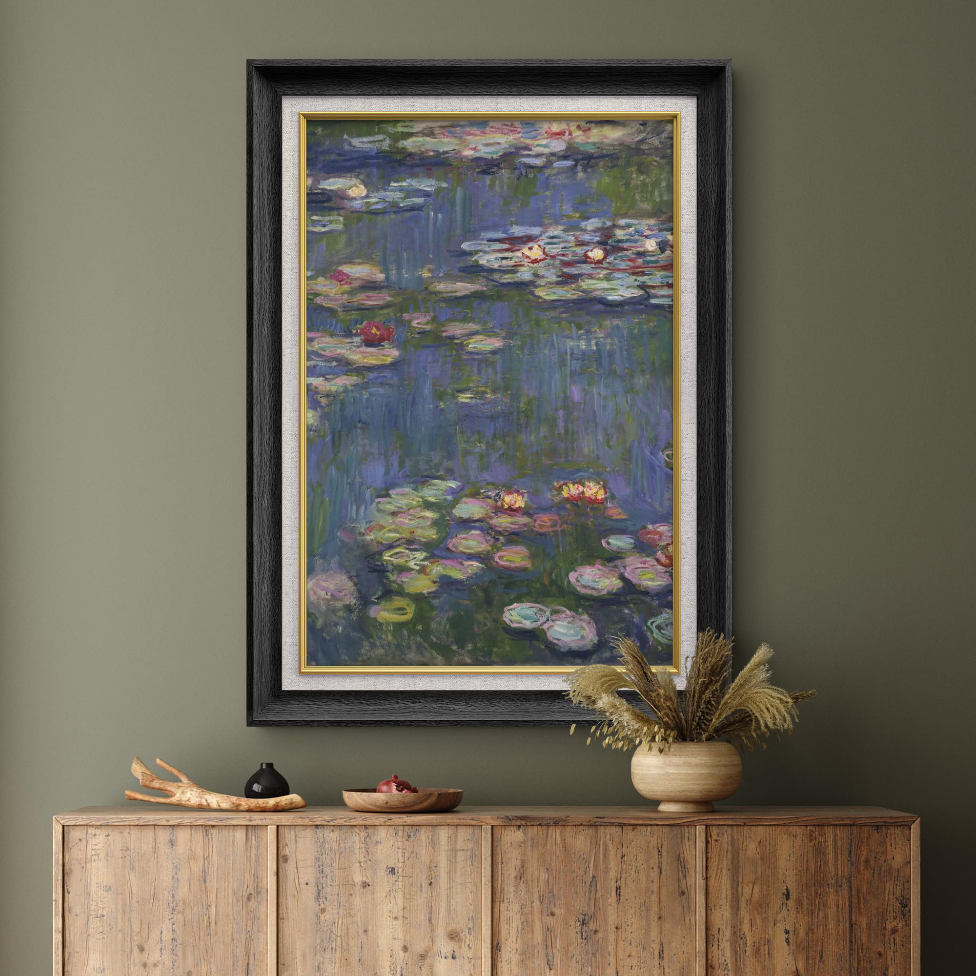 SIGNLEADER Pastel Water Lily Pond by Claude Monet - Picture Frame ...