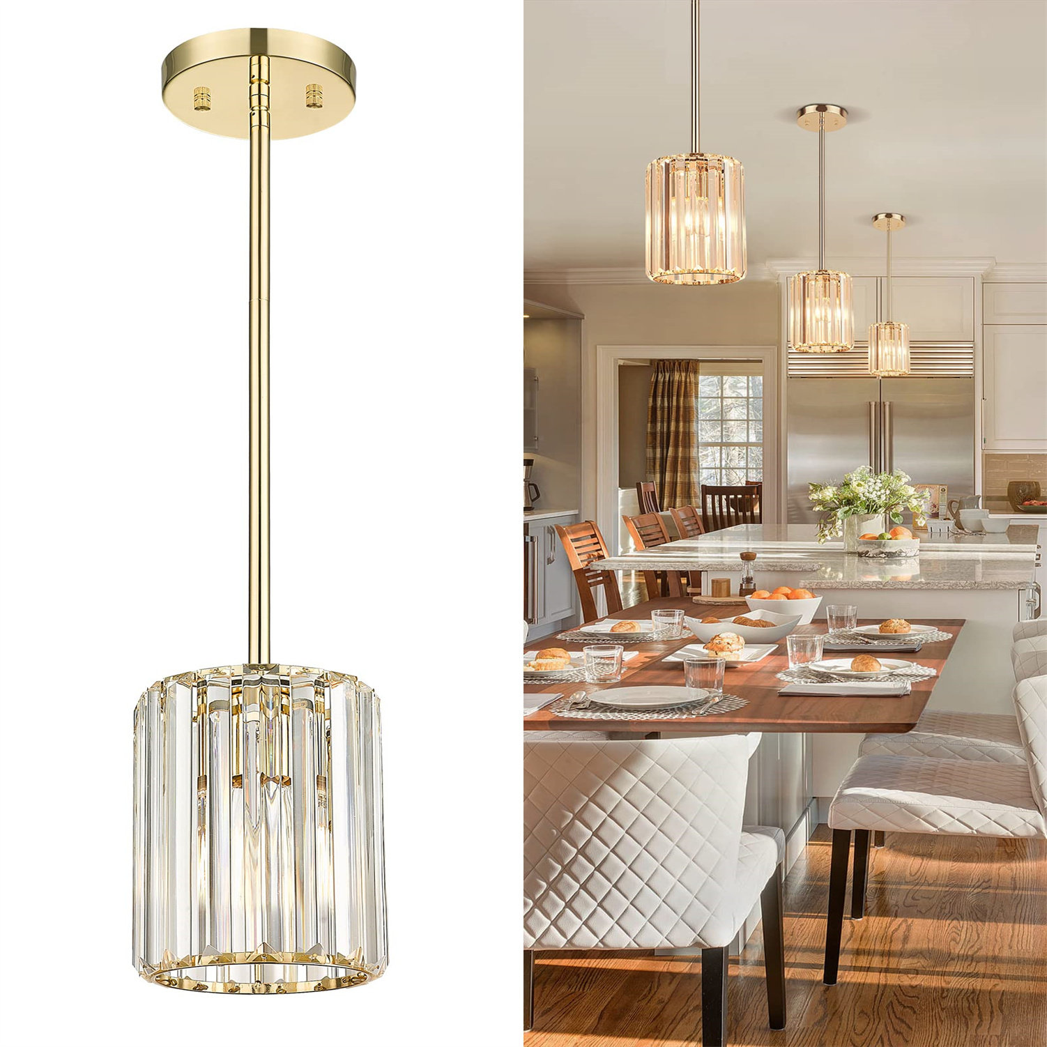 Mercer41 Modern Matte Black Pendant Light | Adjustable Height | Retro ...