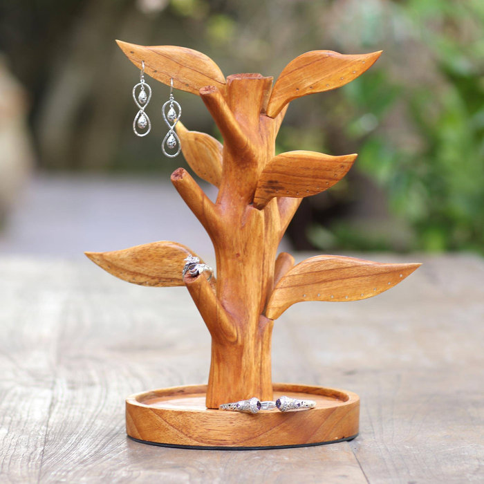 Red Barrel Studio® Wood Jewelry Stand | Wayfair