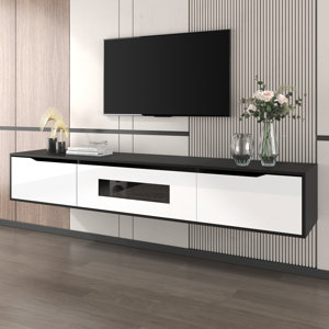 George Oliver Steven High-Gloss TV Stand with Colour-Changing LED ...