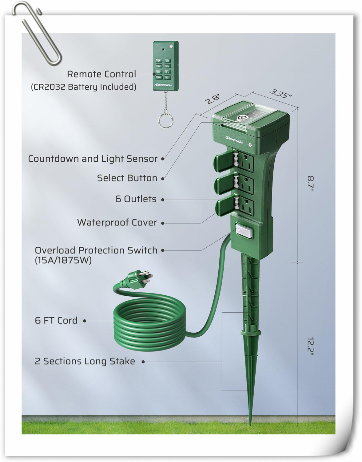 GLOBAL GIRLS LLC Outdoor Power Stake Timer Waterproof - Wayfair Canada