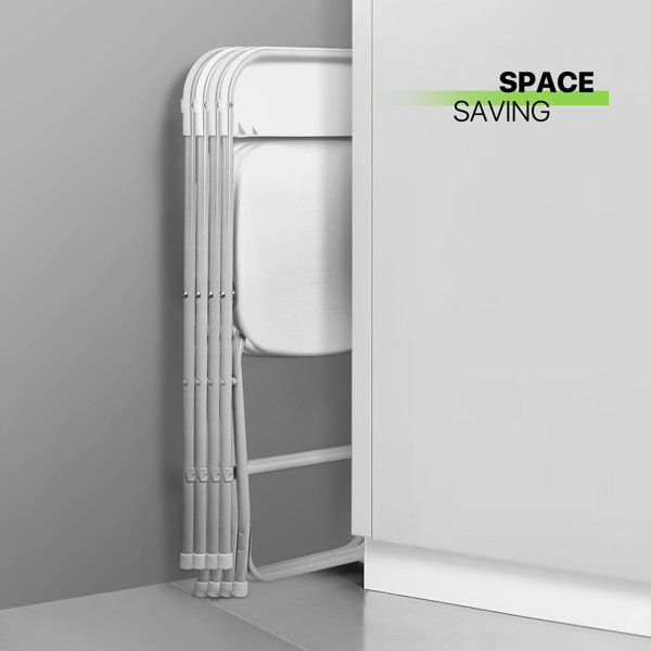 Inbox Zero Laione Plastic Stackable Folding Chairs, Patio Garden ...