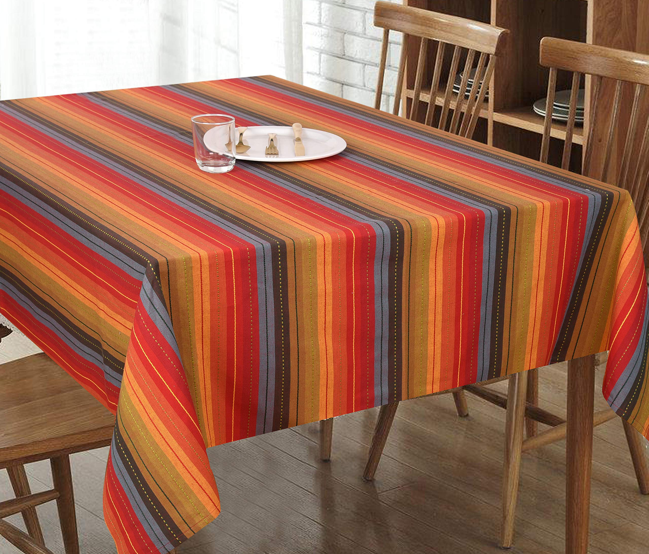 Latitude Run® Tablecloth Cuisine Stripes Table Cloth Tabletop Cover ...