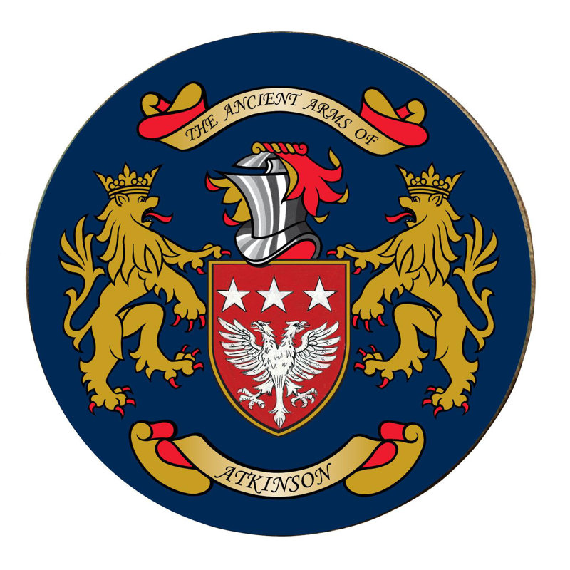 Happy Larry Coat of Arms Coasters - Atkinson | Wayfair.co.uk