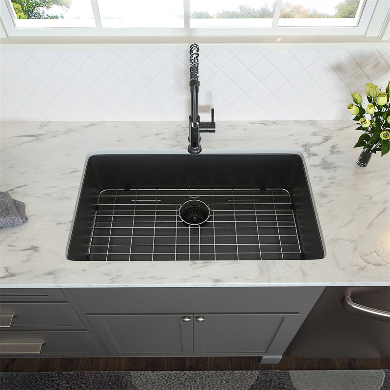 Petal Perfecto 28 Inch Undermount Single Bowl Kitchen Sink With 10 Inch ...