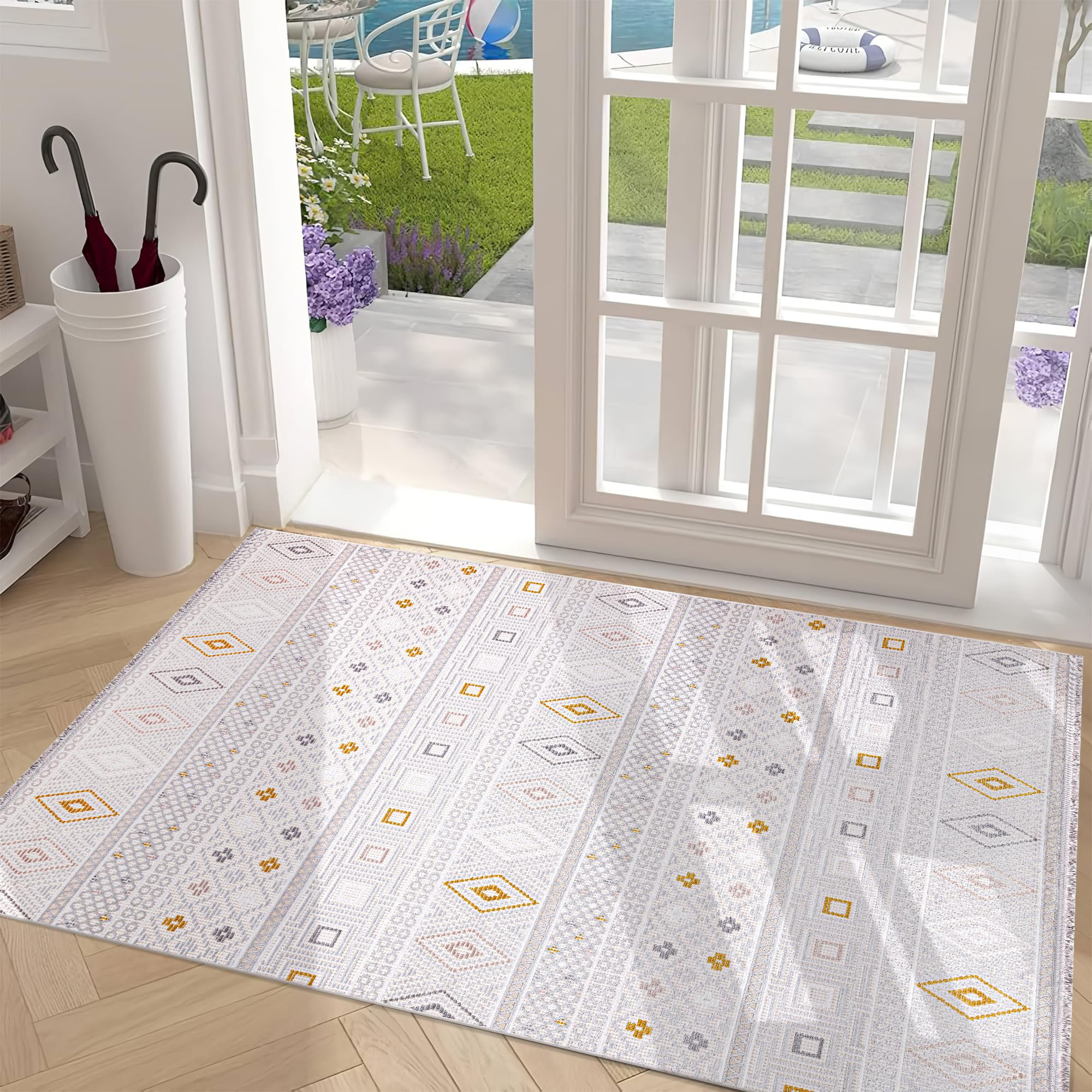 NETLINE HOME Soft Plush Area Rugs Non Slip Hallway Rug Large Bedroom ...