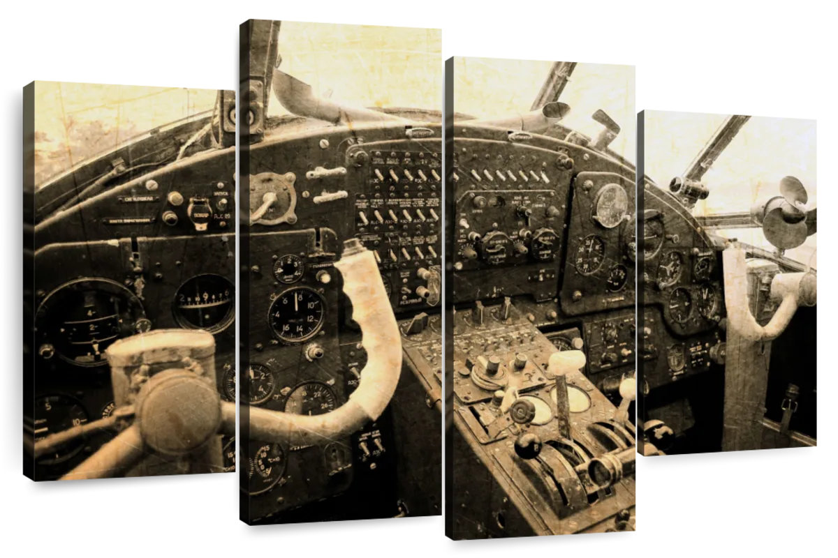 Ebern Designs Mehar Grunge Cockpit Aircraft | Wayfair