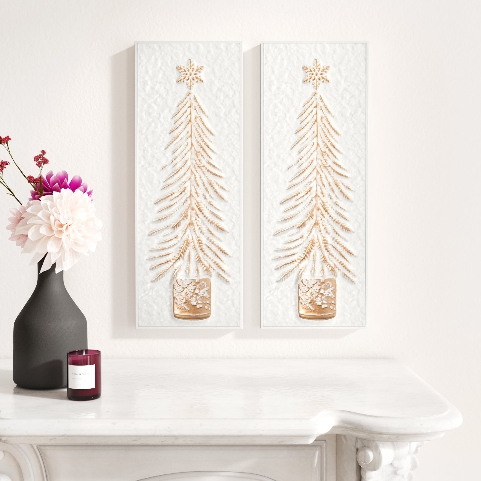 Kelly Clarkson Home Embossed Tree Metal Wall Art Set & Reviews | Wayfair
