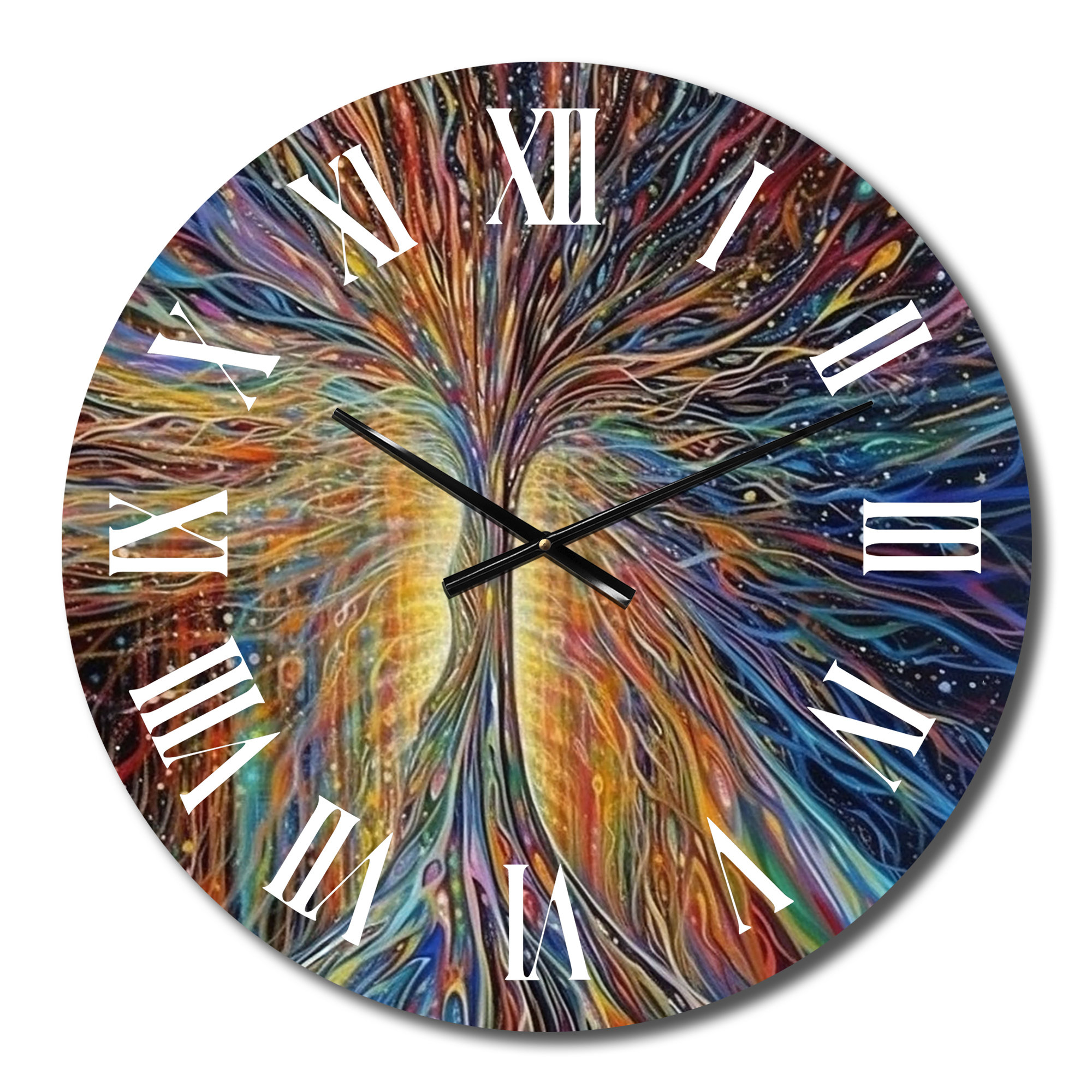 Design Art The Energy Of A Mystical Radiant Tree I Wall Clock | Wayfair
