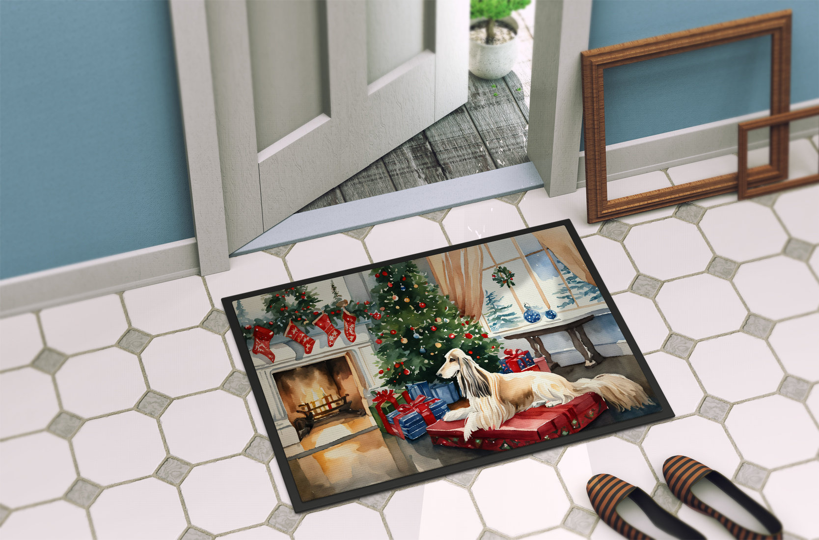 The Holiday Aisle® Jeraldyn Non-Slip Christmas Outdoor Doormat | Wayfair