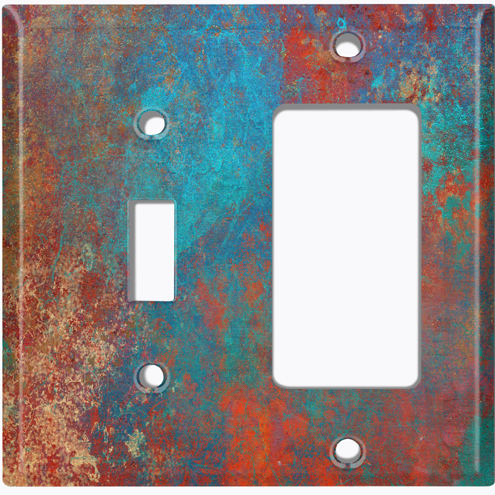WorldAcc Patterned 2 - Gang Standard Combination Wall Plate | Wayfair