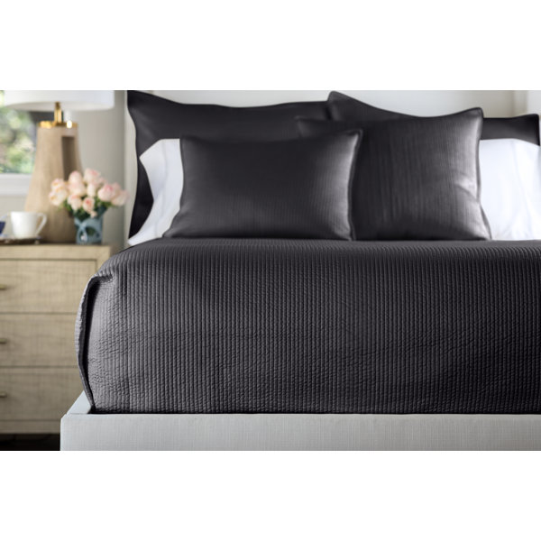 Lili Alessandra Retro Modern & Contemporary Silk Satin Coverlet | Wayfair