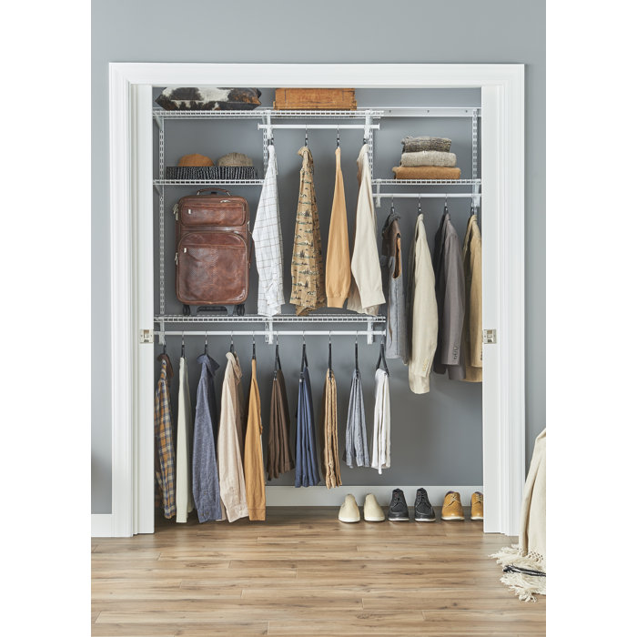 ClosetMaid ShelfTrack 48" W - 72" W Closet System Starter Kit & Reviews ...