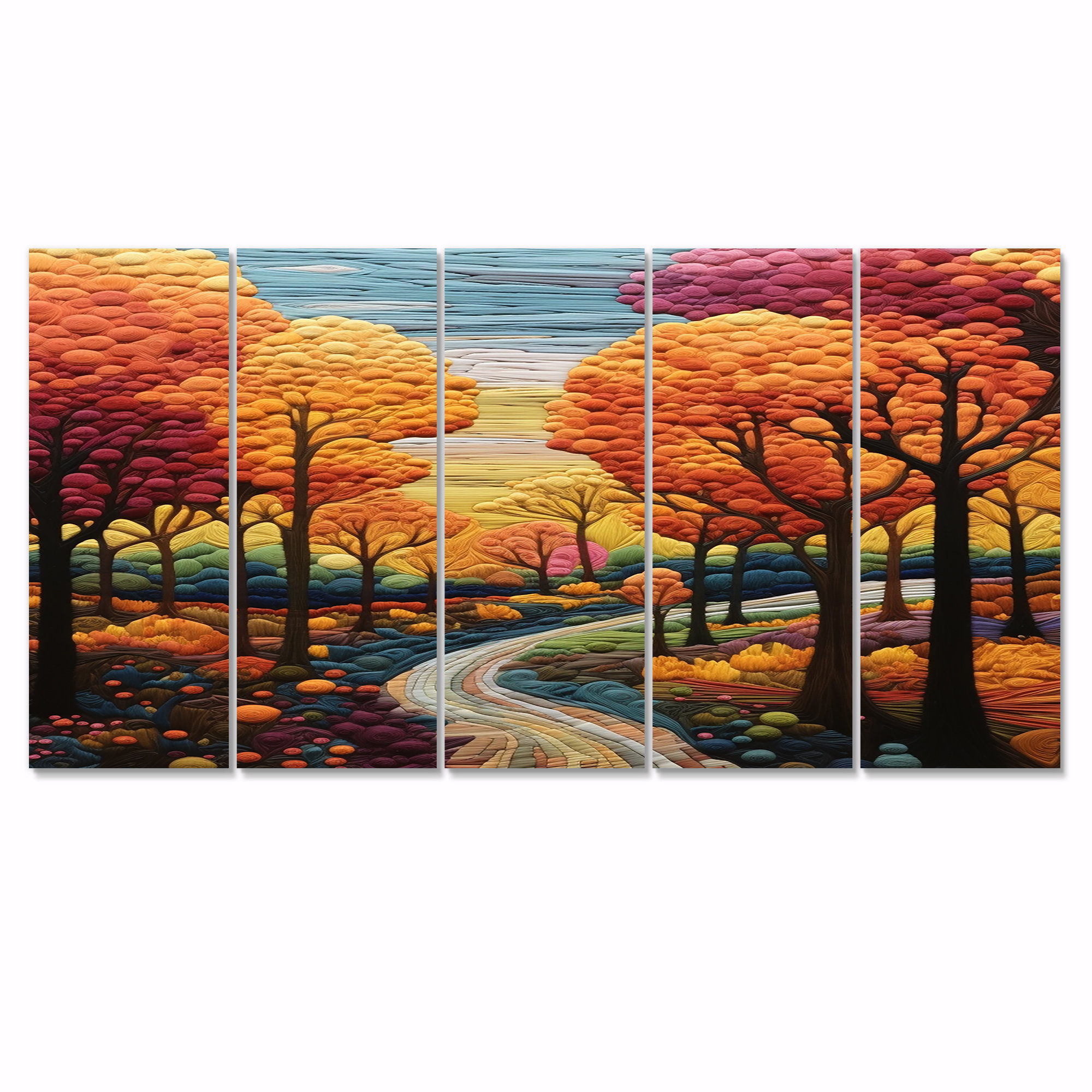 Millwood Pines Vibrant Autumn Color In The Woods - Forest Wall Art 5 ...