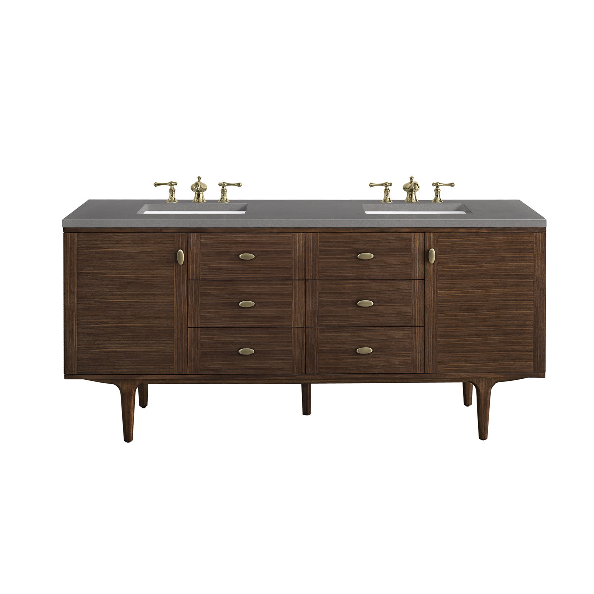 James Martin Vanities Amberly 72" Double Bathroom Vanity Set & Reviews ...