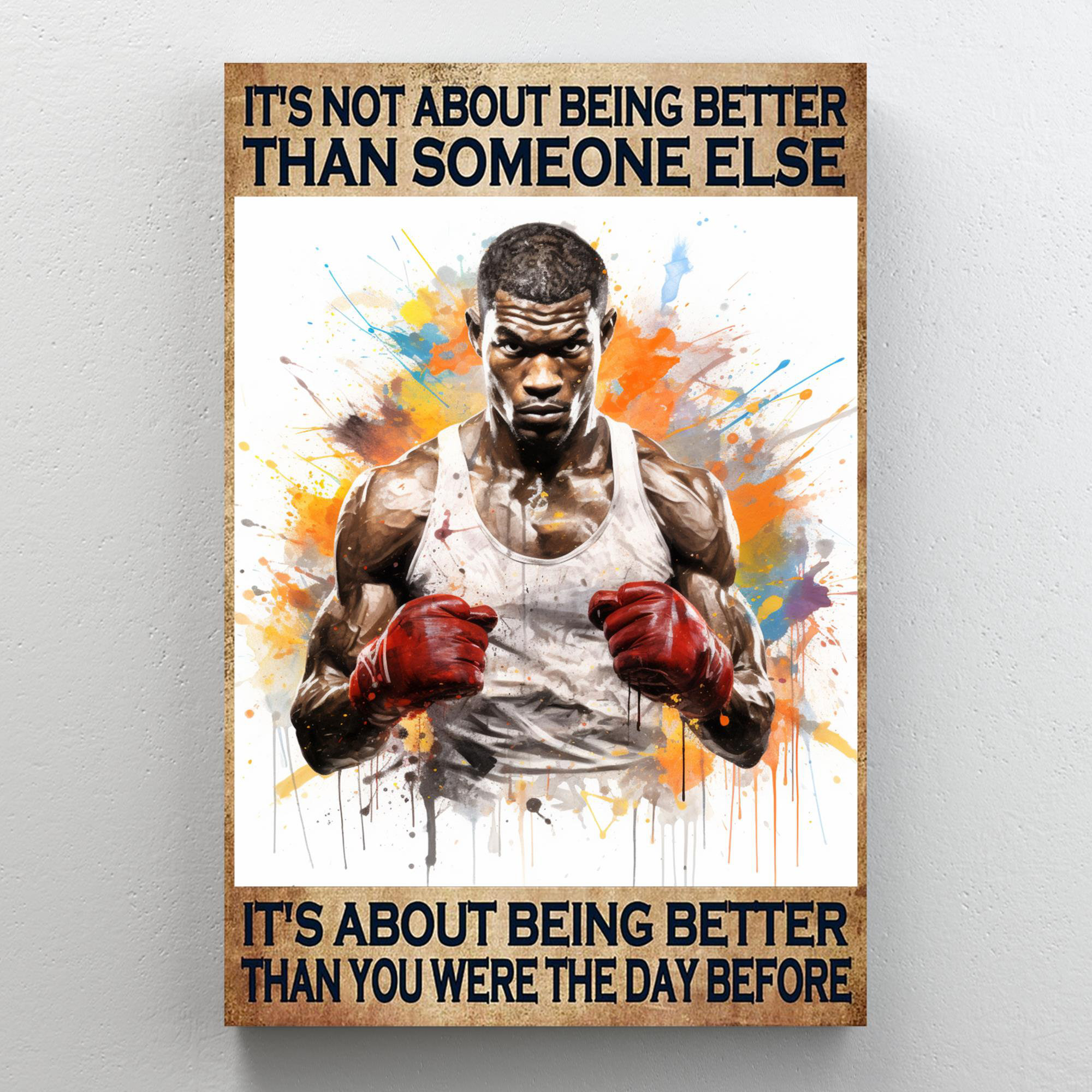 Trinx Jaquette Boxing Its Not About Being Better - 1 Piece Rectangle ...
