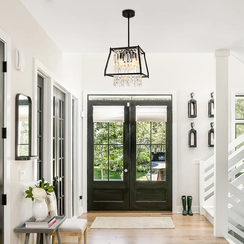 Mercer41 Maybrie 4 - Light Black Crystal Pendant | Wayfair