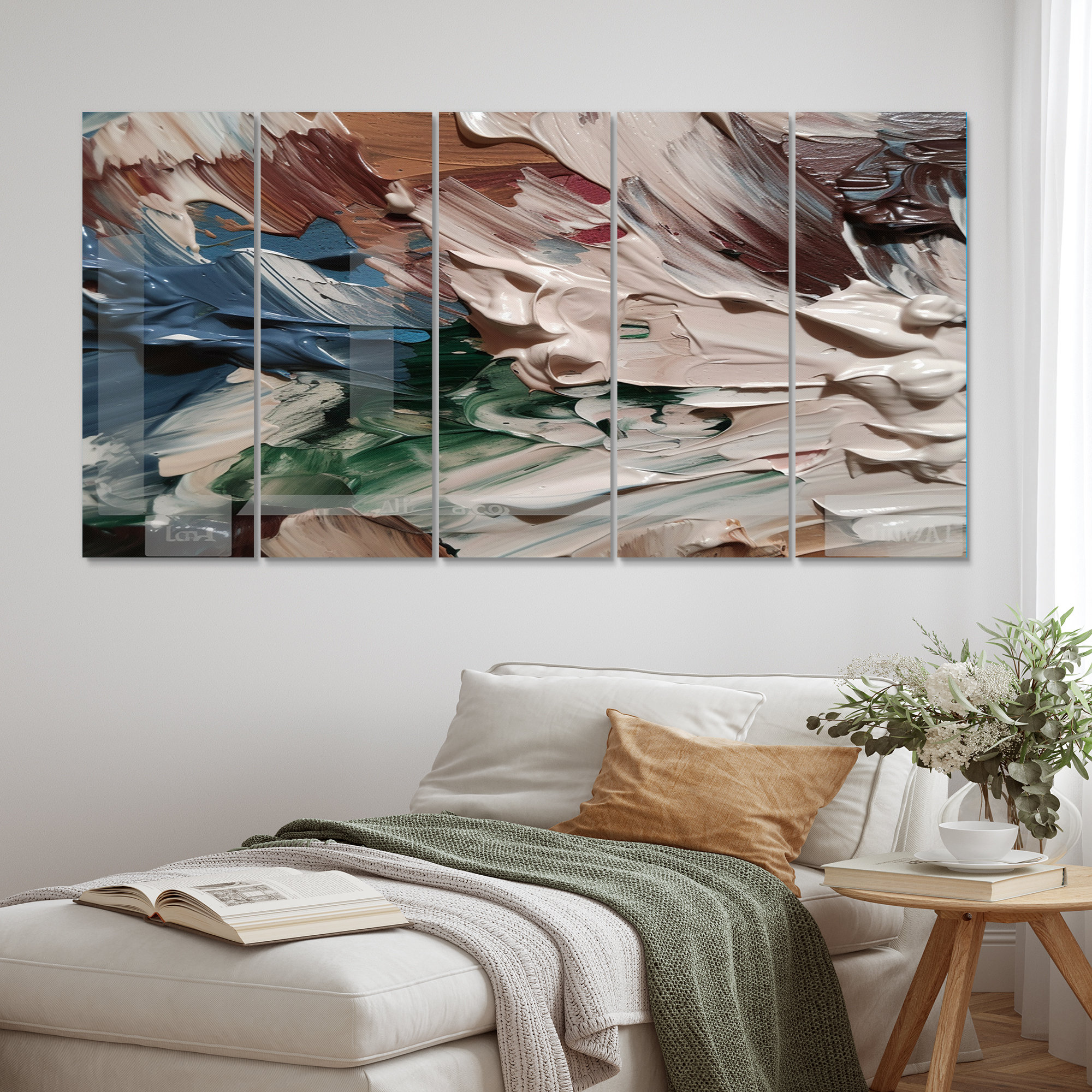 Ivy Bronx Autumn Joy Abstract Oil Painting - Abstract Canvas Art Print ...