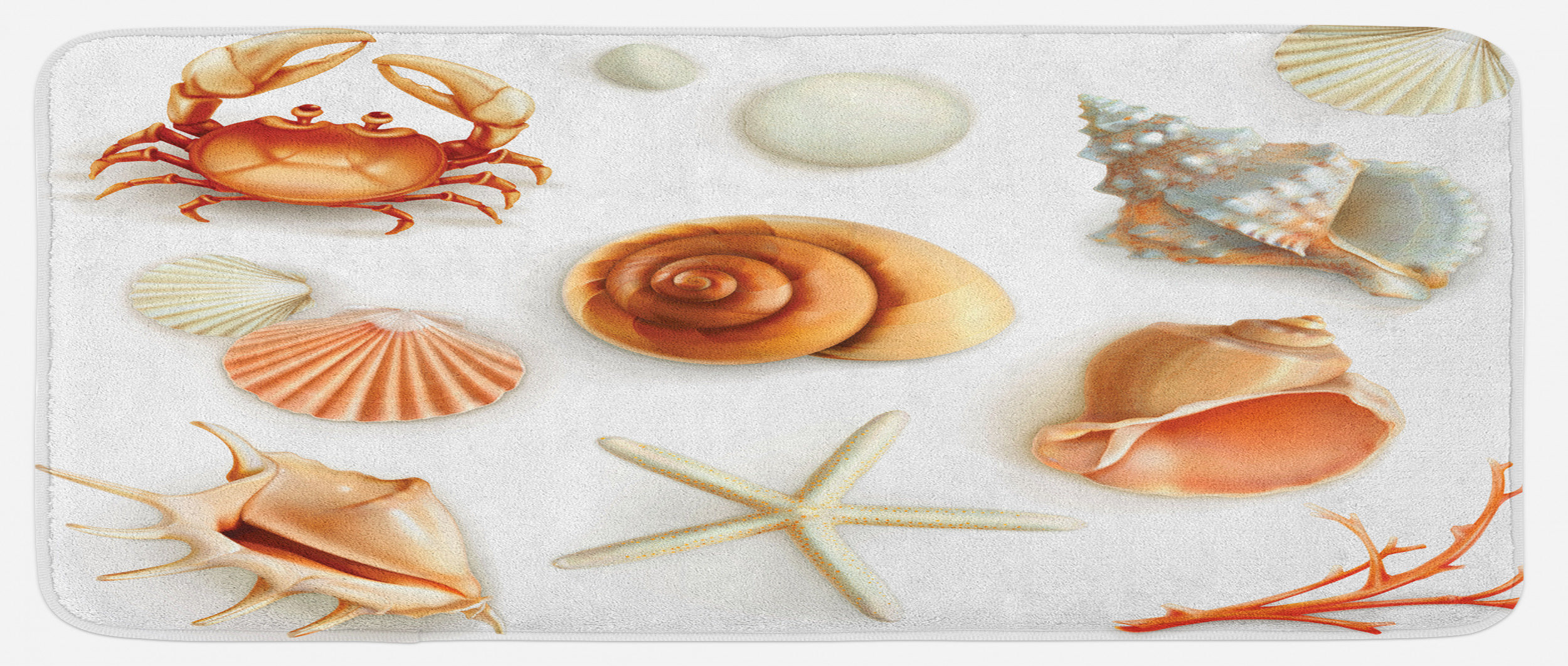East Urban Home Seashells Kitchen Mat | Wayfair