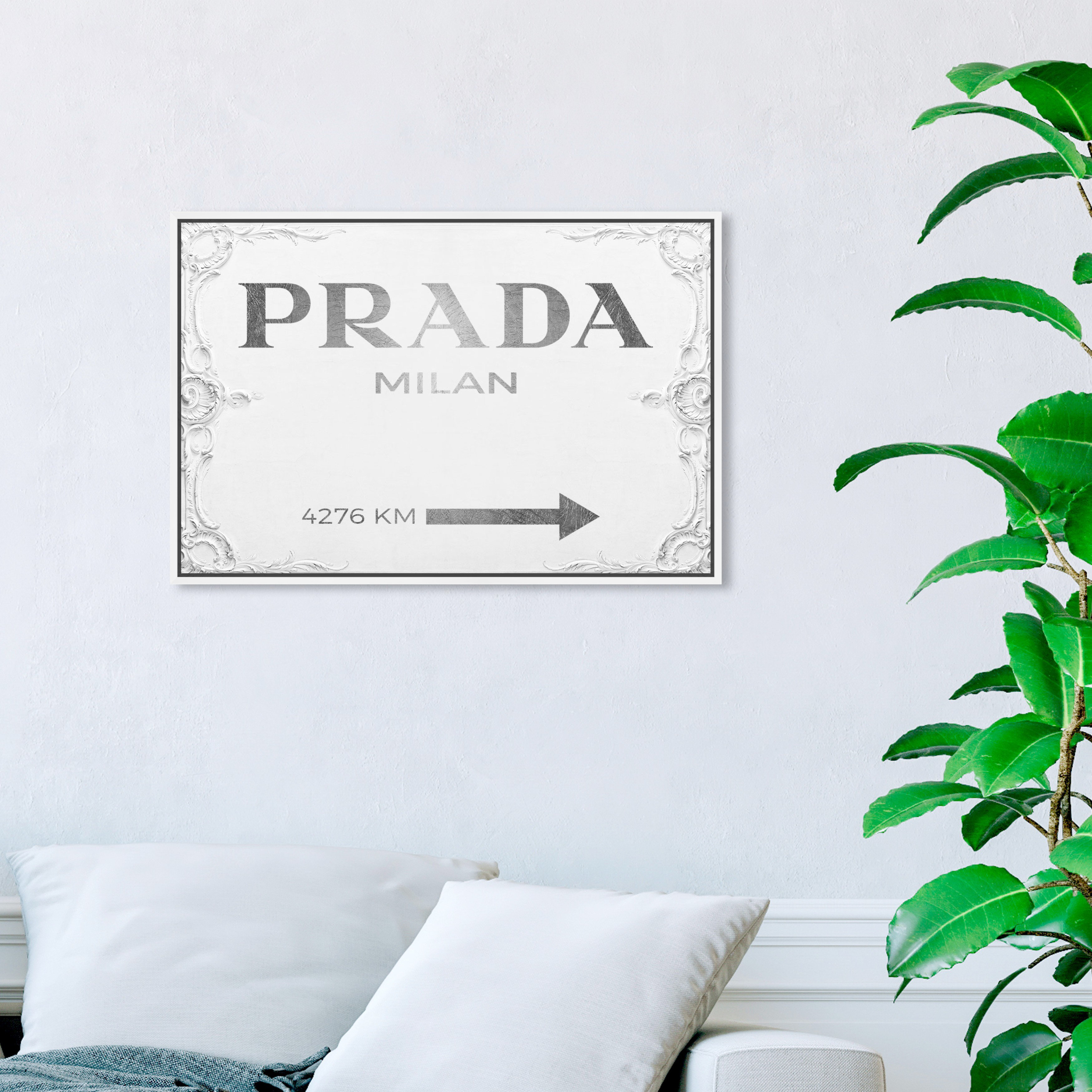 Oliver Gal Prints Milan Sign - Textual Art on Canvas & Reviews | Wayfair