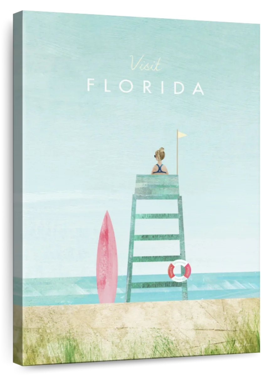 Ebern Designs Aime Florida Vintage Travel Poster | Wayfair