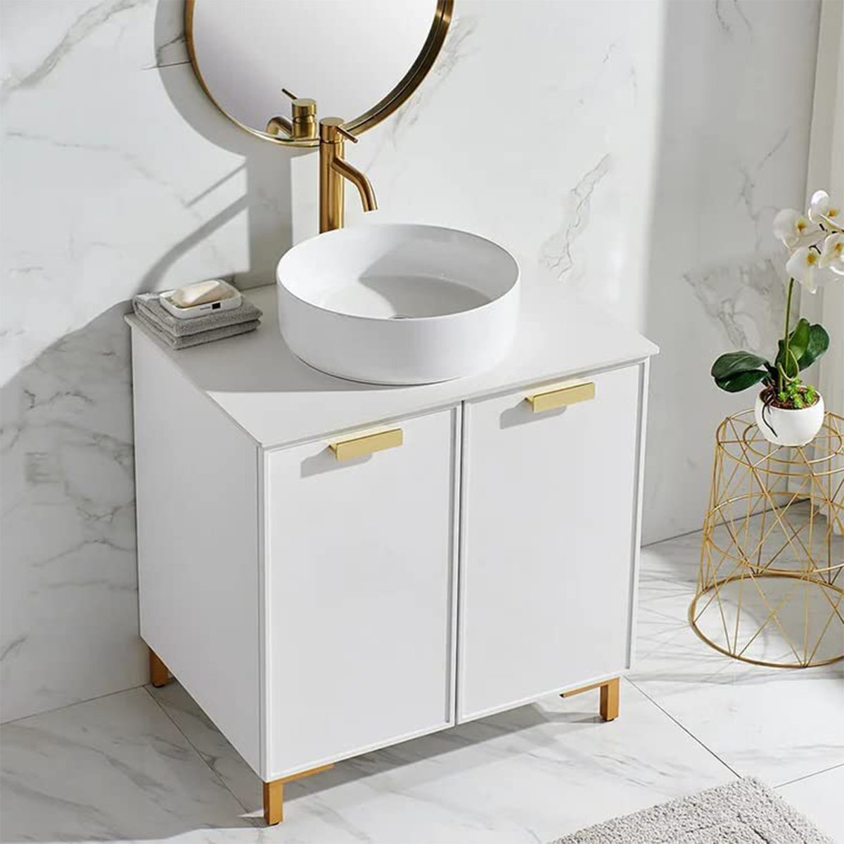 Mercer41 Ensemble de meuble-lavabo simple sur pied 30 po Govia et Commentaires - Wayfair Canada