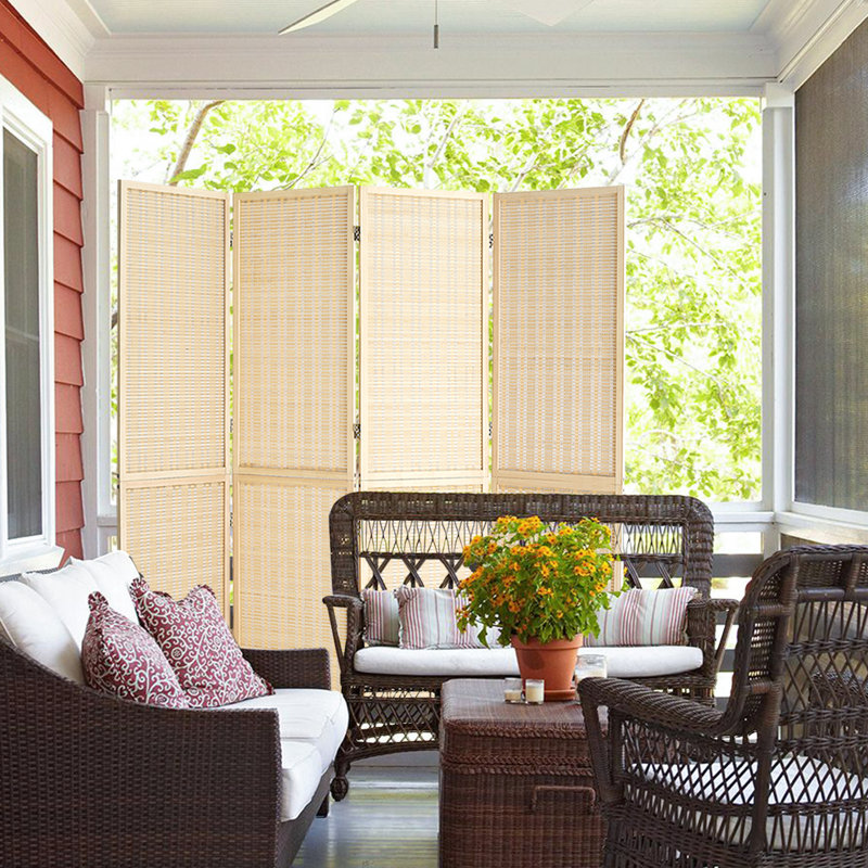 Winston Porter 6ft Tall Folding Privacy Screen for Room Separation ...