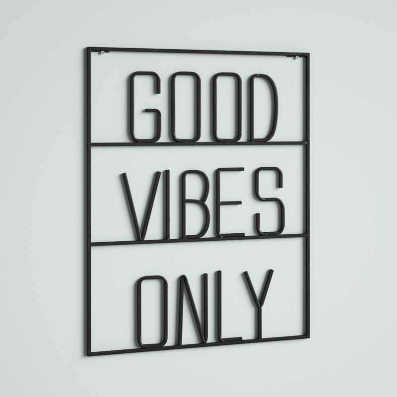 Zipcode Design™ Metal Text Wall Decor & Reviews | Wayfair