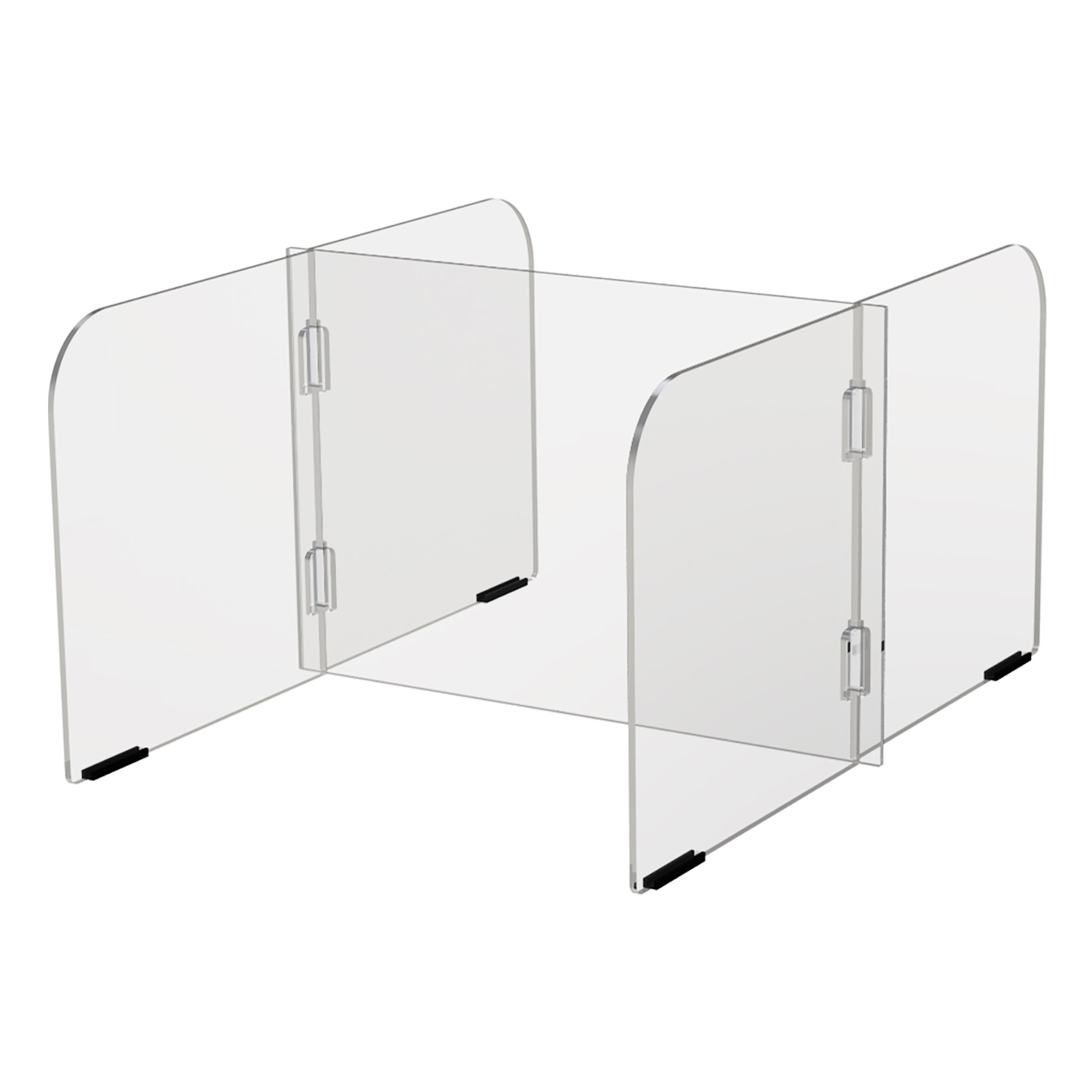 Angeles Acrylic 3 Panel Sneeze Guard | Wayfair