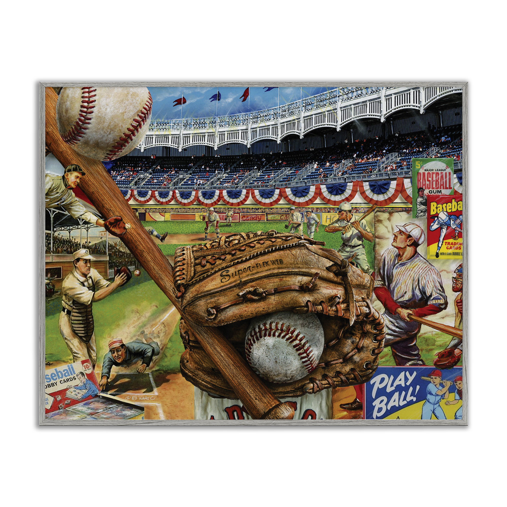 Ophelia & Co. Baseball Sports Collage Giclee Art by Ed Wargo | Wayfair