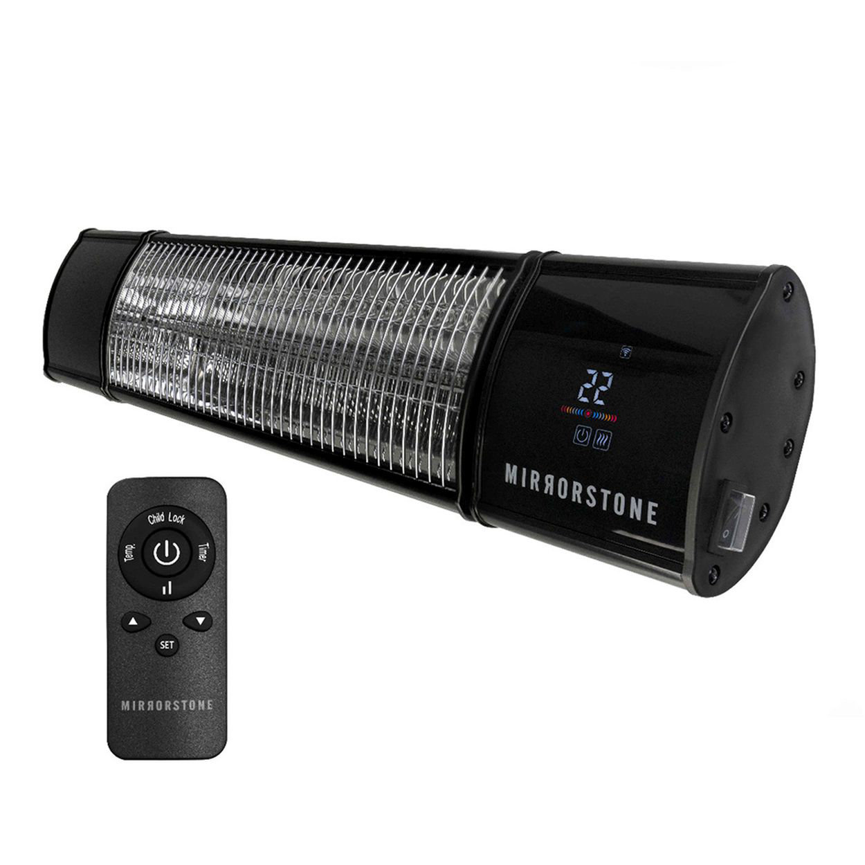 Mirrorstone 1.2kw Athena Wi-fi Remote Infrared Bar Heater | Wayfair.co.uk