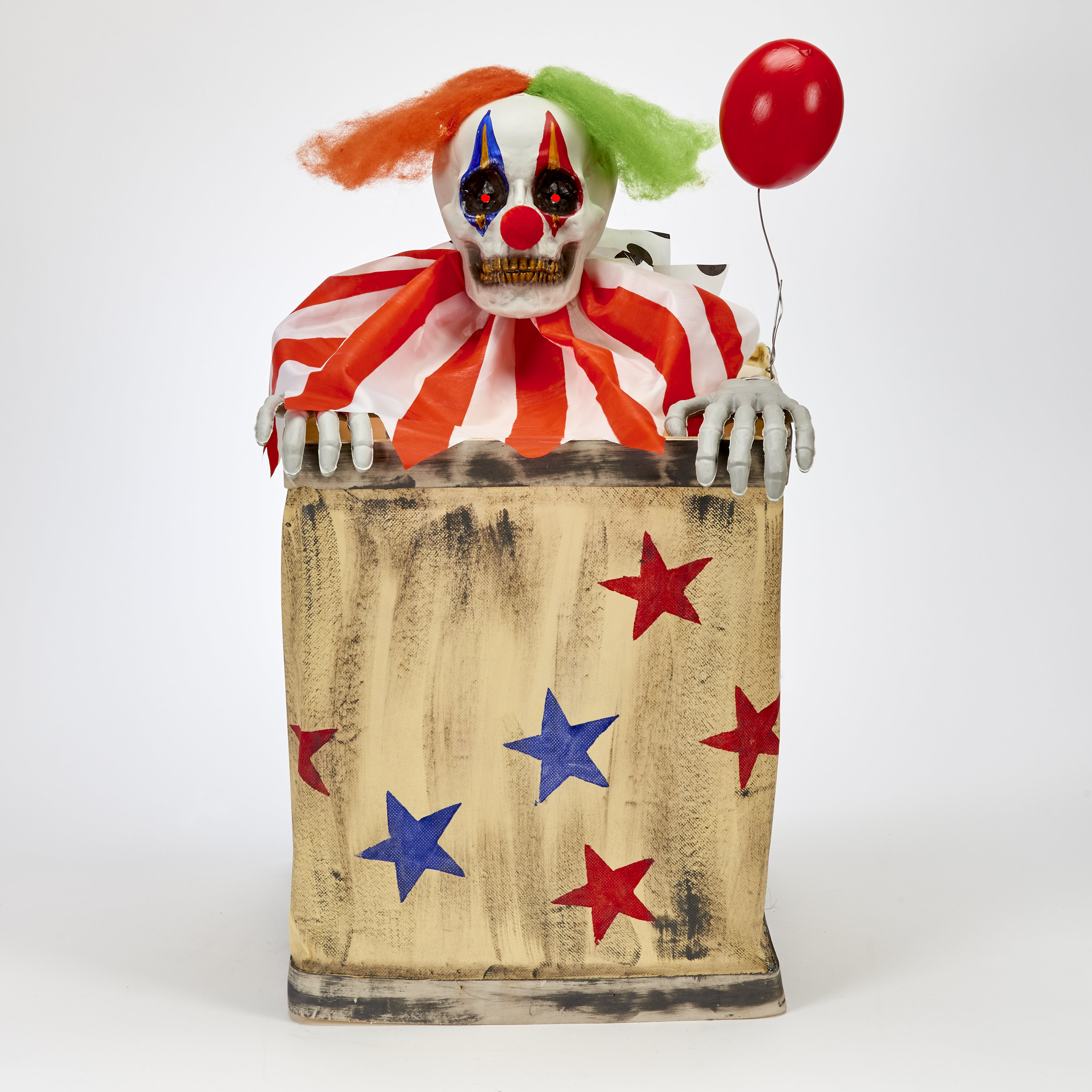 The Holiday Aisle® 31" Animated Shaking Clown On A Canvas Box | Wayfair