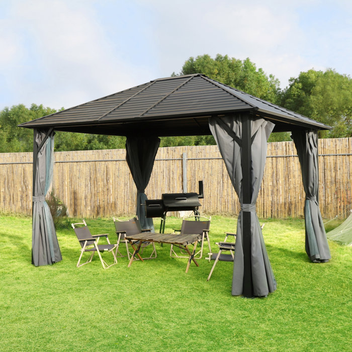 Freeport Park® Karlin Patio Gazebo And Rocking Chair Set & Reviews ...