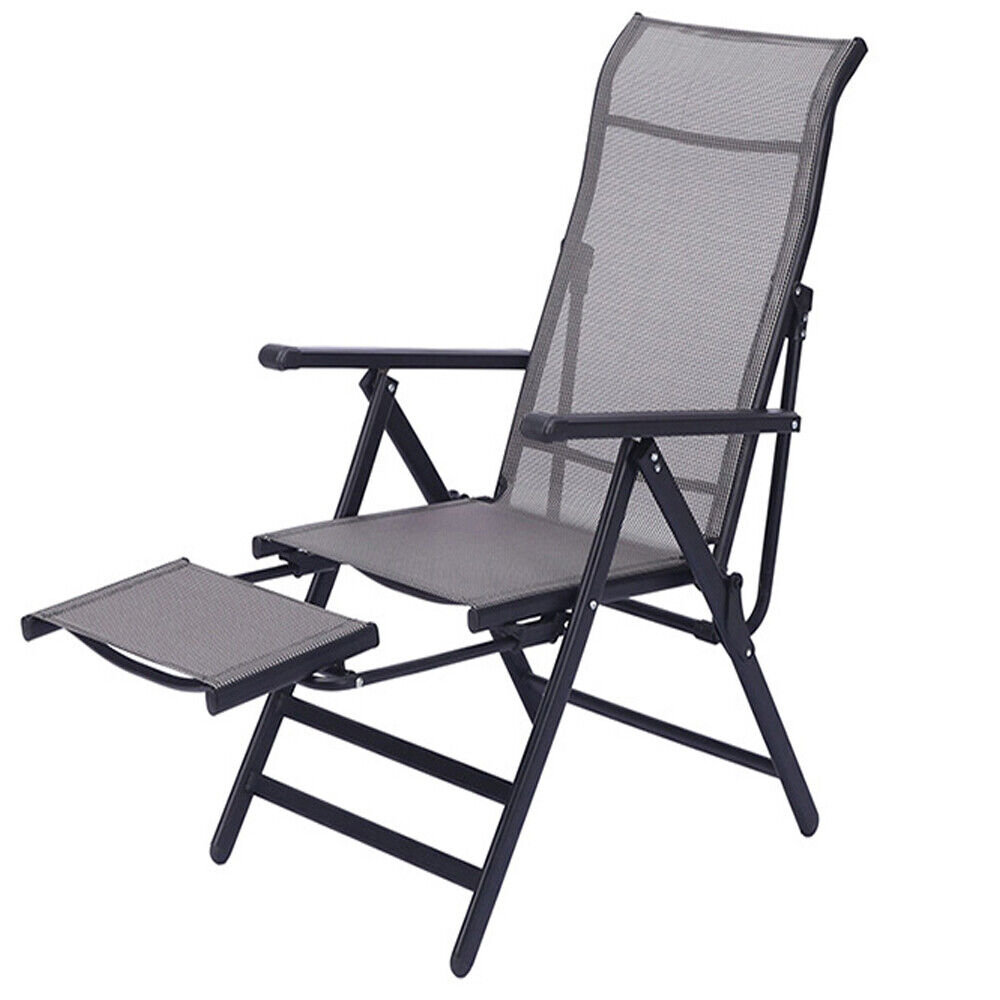 Arlmont & Co. Lounge Chair Folding High Back Lawn Chairs With ...