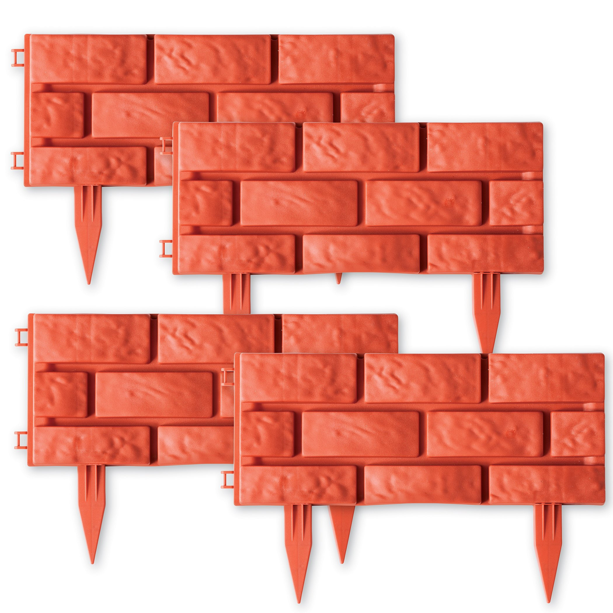 Winston Brands Brick-Look Connectible Garden Borders - Set of 4 ...