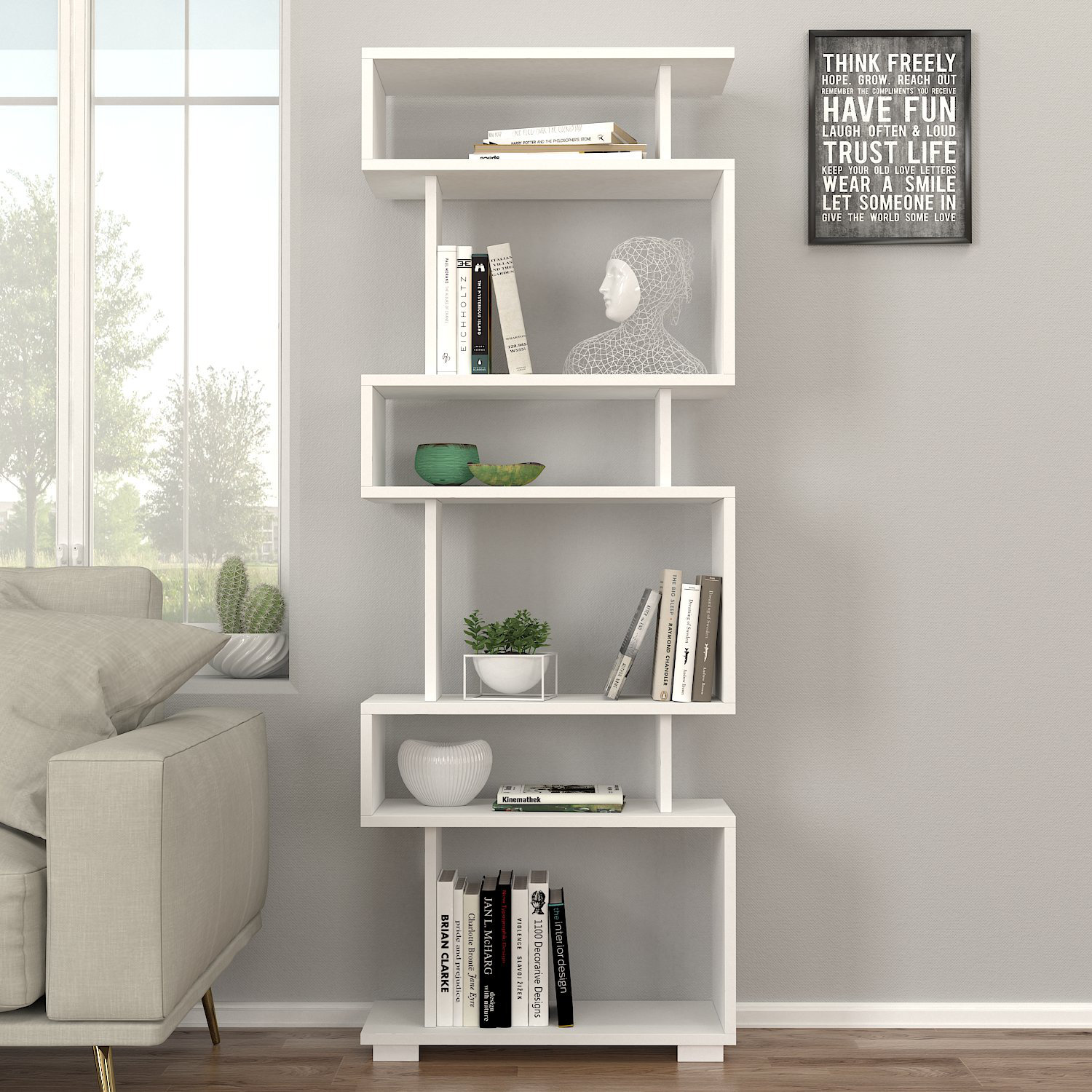 Ivy Bronx Slender Bookcase White & Reviews - Wayfair Canada