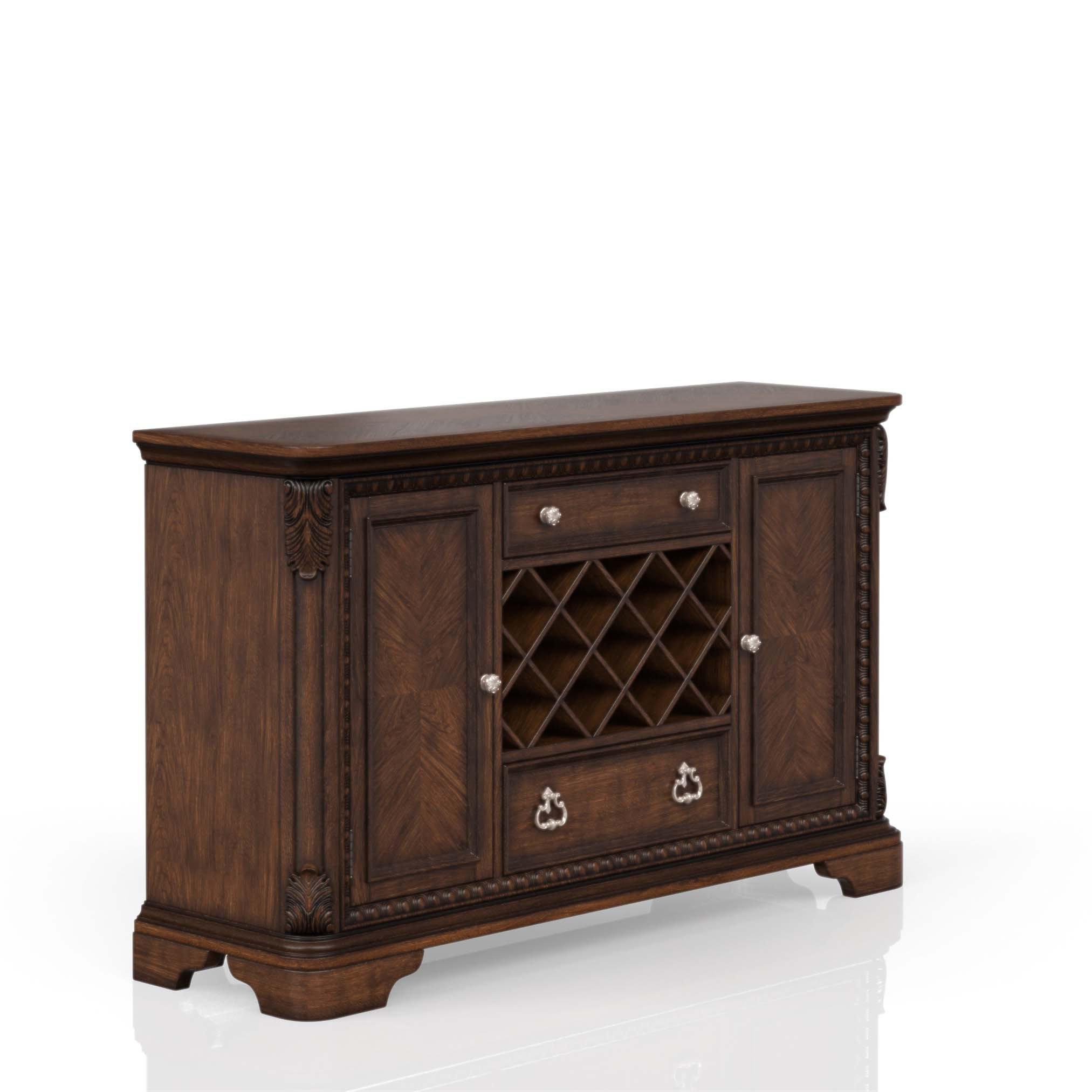 Wildon Home® Mahogany Traditional Server with Ample Storage and Elegant ...
