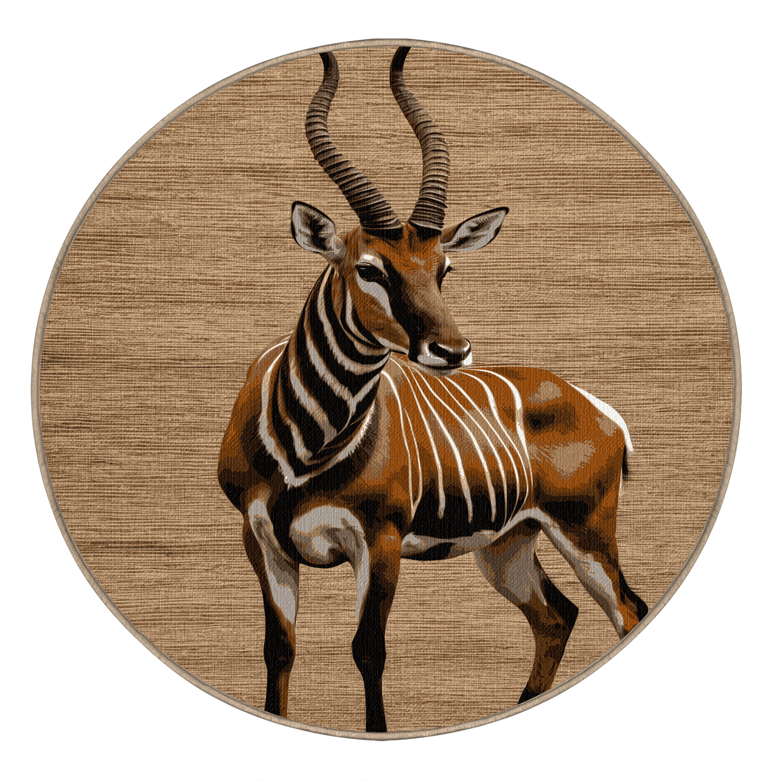 One Allium Way® Washable Eland Wildlife Area Rug | Wayfair
