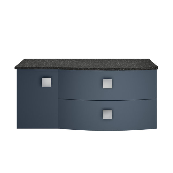 Hudson Reed 100Cm Wall Mounted Single Bathroom Vanity Unit with Worktop ...