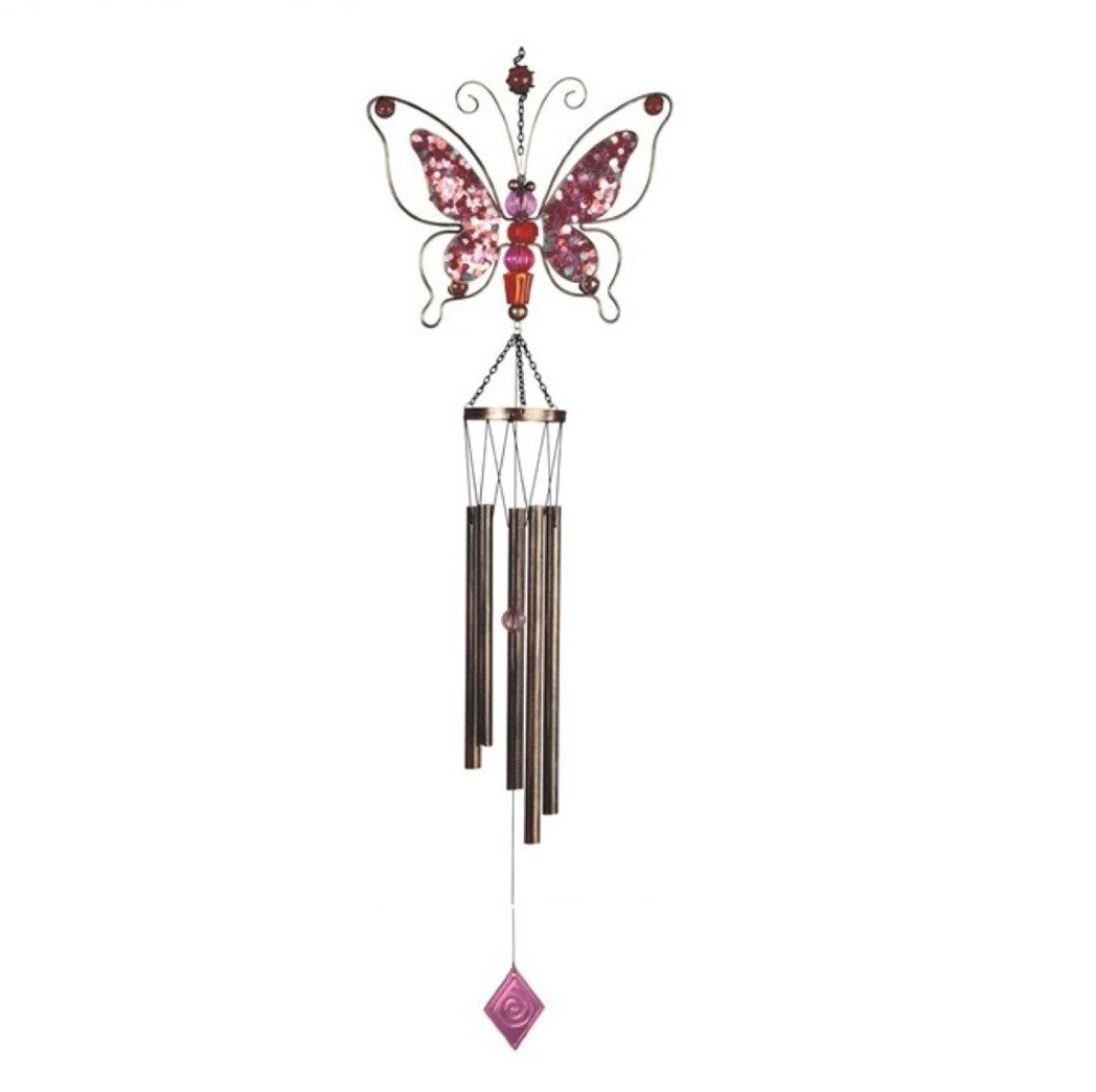 Arlmont & Co. Kristiyana Butterfly Wind Chime | Wayfair