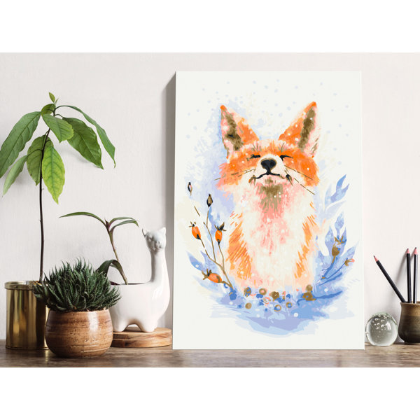 Alpen Home Leinwandbild Dreamy Fox - Malen nach Zahlen | Wayfair.de