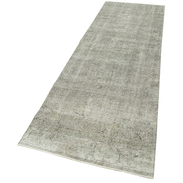Hargun Vintage Hand Woven Hand Knotted 90 X 302 Grey Area Rug | Wayfair ...